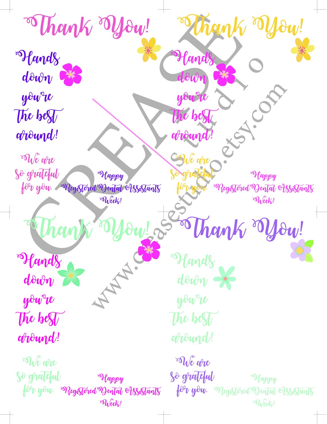 RDA Week Registered Dental Assistant appreciation thank you | Etsy