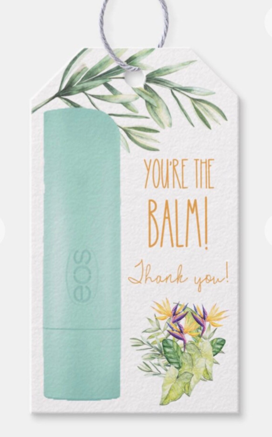 You're the Balm Thank You Lip Balm Gift Tag Printable - Etsy
