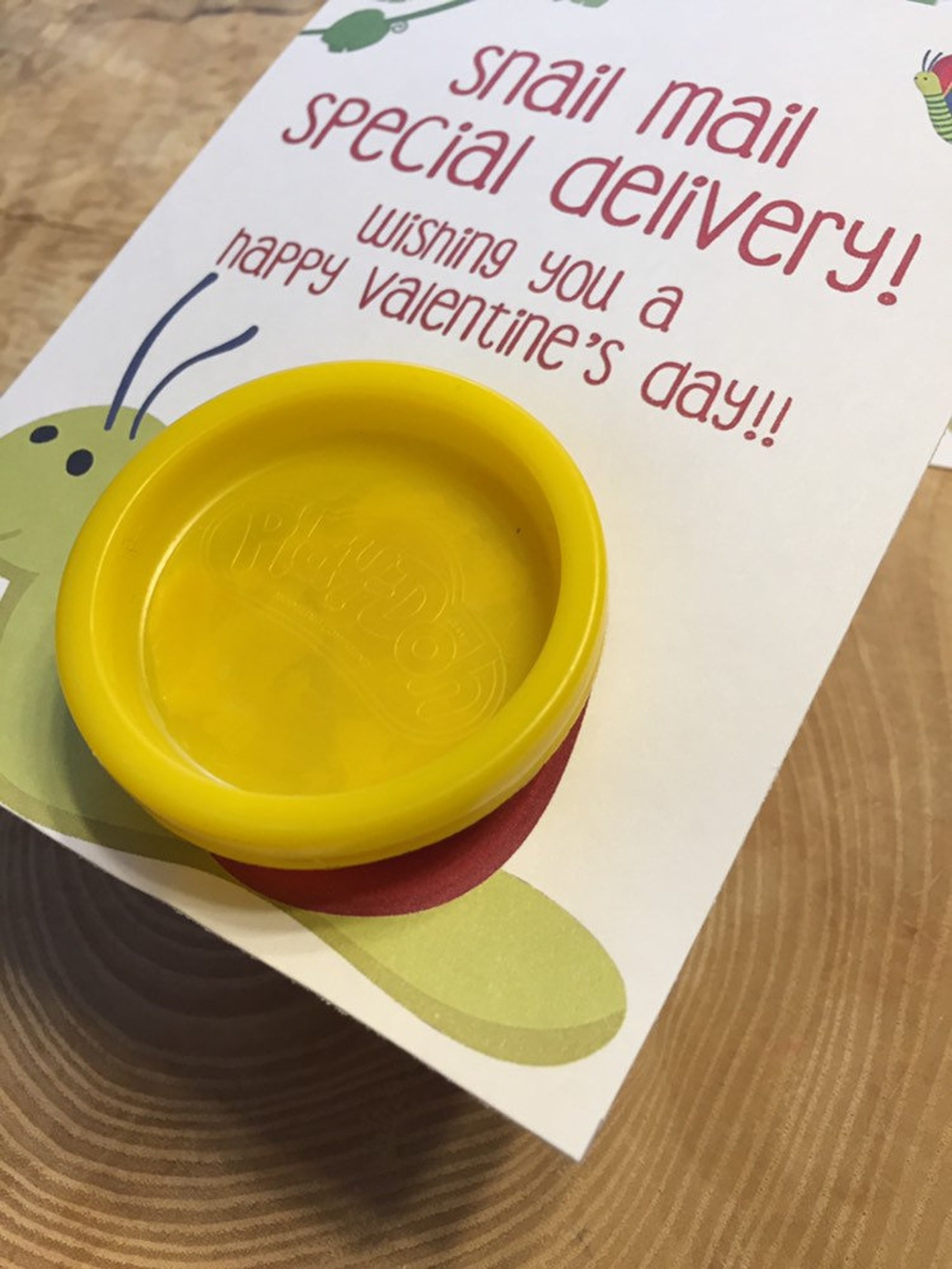 Valentine's Snail Mail Play Doh Gift Card Printable - Etsy