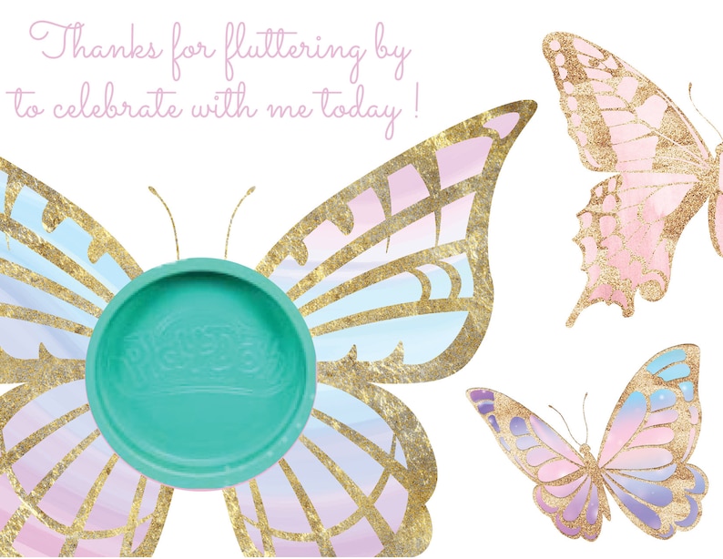 Butterfly Play Doh Gift Card Printable Birthday Party Favor - Etsy