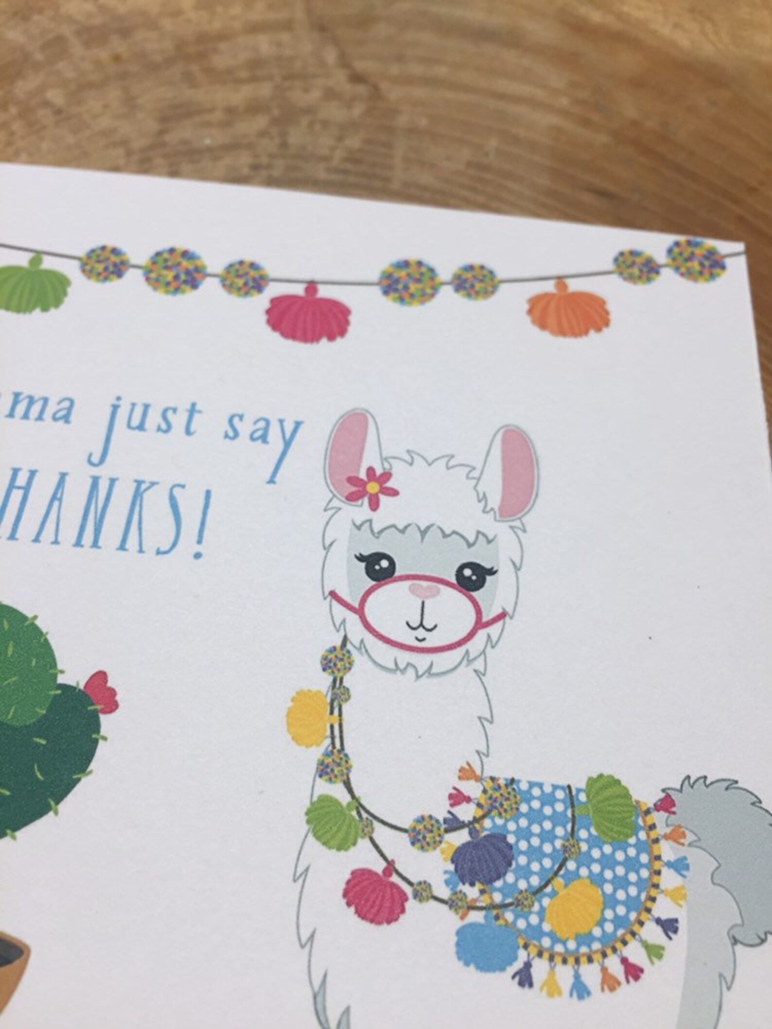 Llama Just Say Thanks Printable Thank You Cards for EOS Lip | Etsy