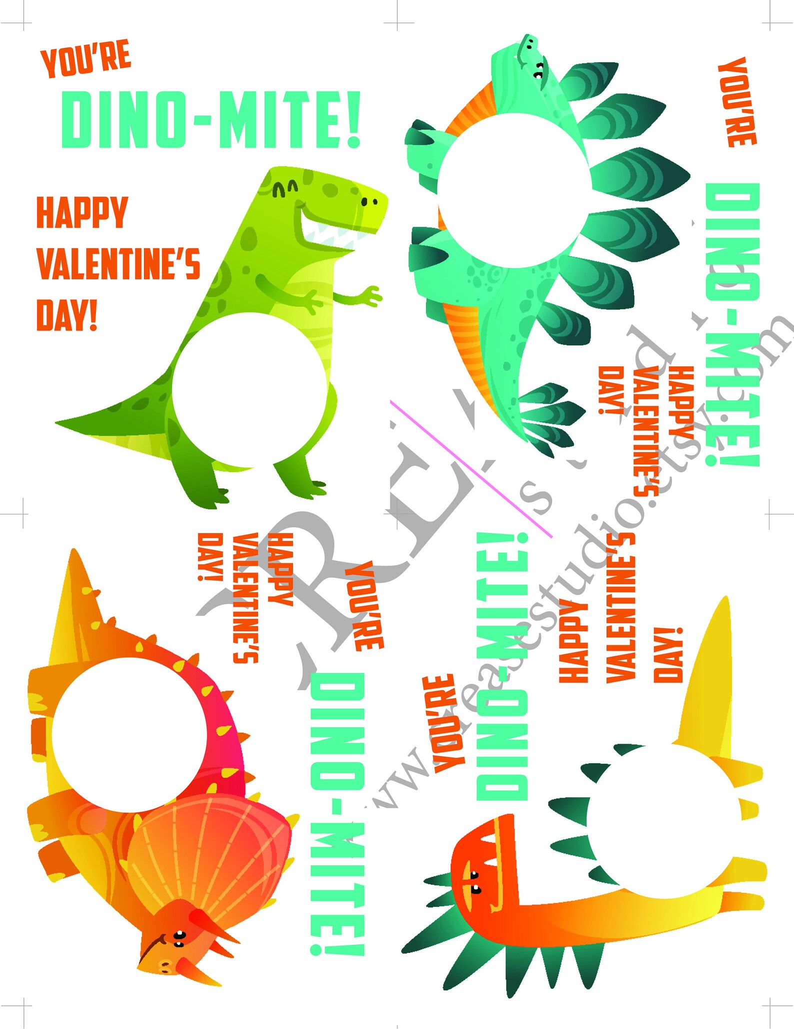 You're Dino-mite Dinosaur Play Doh Favor Card Printable | Etsy