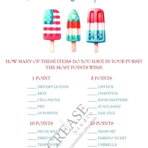 Red, White & Due! Patriotic Popsicle Baby Shower Game Bundle, Let's ...