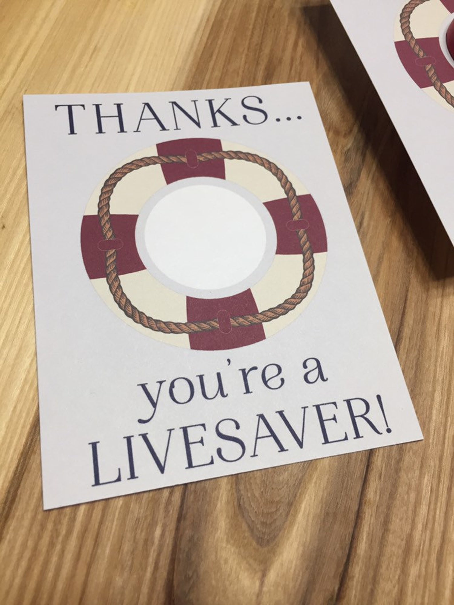 Thanks...you're a Lifesaver Printable Cards for EOS Lip - Etsy Hong Kong