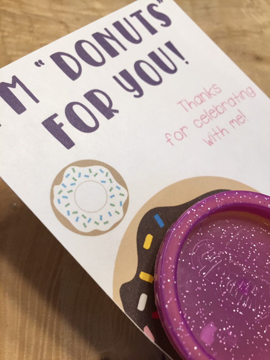 I'm DONUTS for You Donut Themed Party Play Doh Gift Card - Etsy