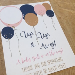 Up, Up, and Away! A Baby Girl is on the Way! Personalized Baby Shower ...