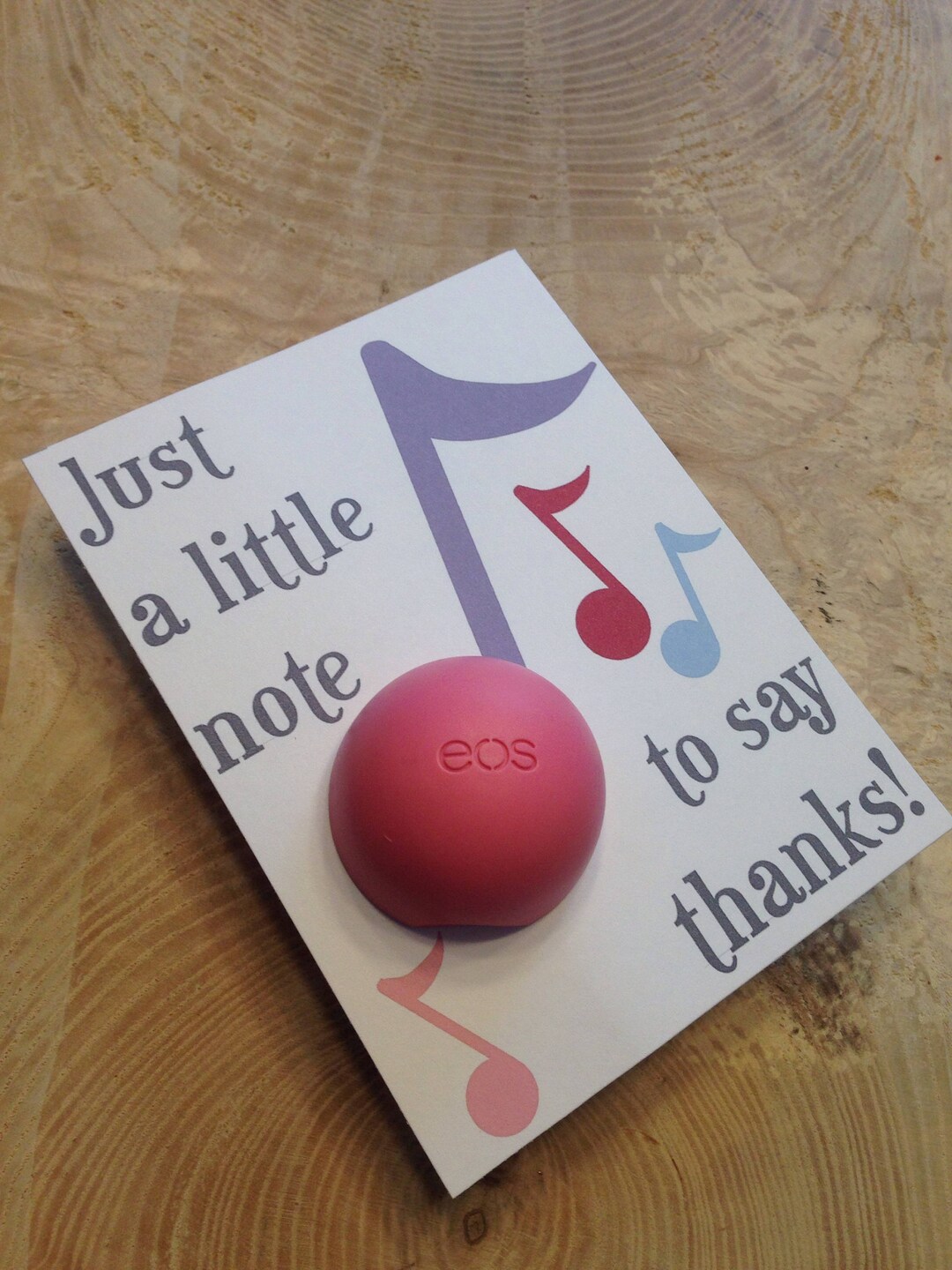 Music Teacher Appreciation, Music Note, Thank You Cards for EOS Lip ...