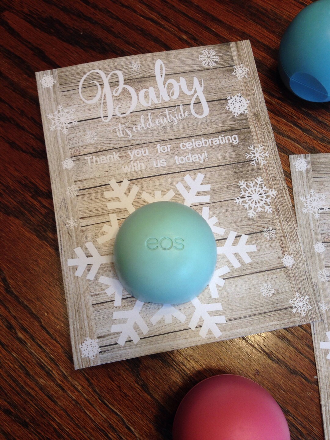 Baby It's Cold Outside Themed Baby Shower EOS Lip Balm Favors, Gray ...