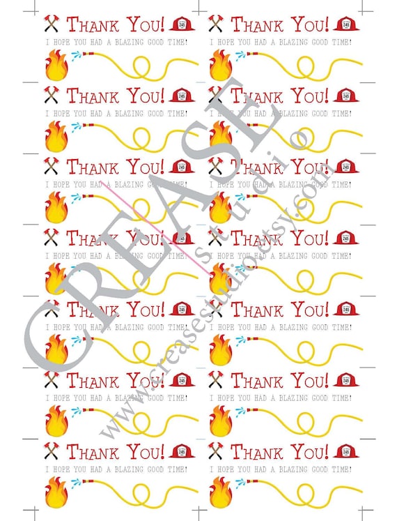 Invitations Paper & Party Supplies Firefighter birthday party ...