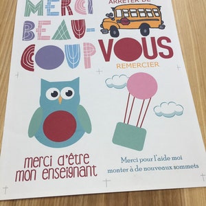 French Teacher Appreciation, Thank You Cards for EOS Lip Balm ...