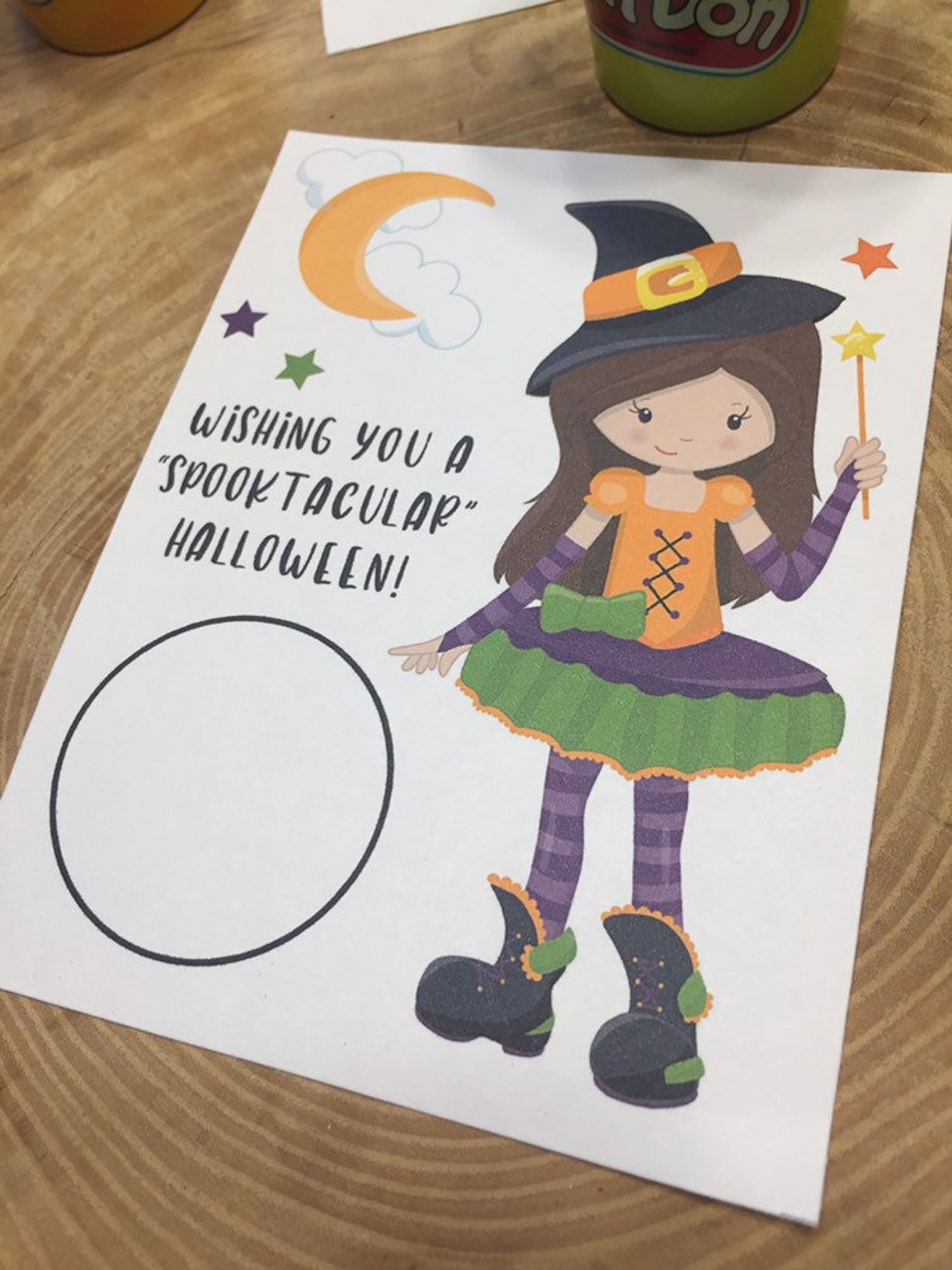 Halloween Play Doh Gift Card Printable Mummy Frankenstein | Etsy