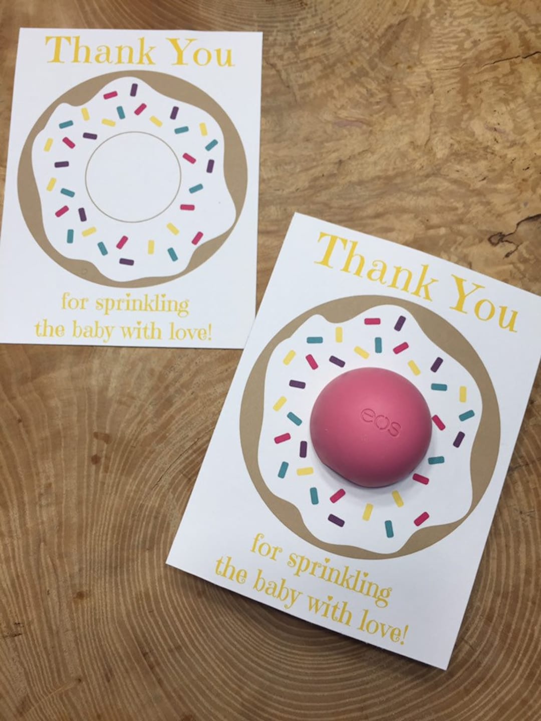 Thank You for Sprinkling the Baby With Love! Donut Printable Cards for ...