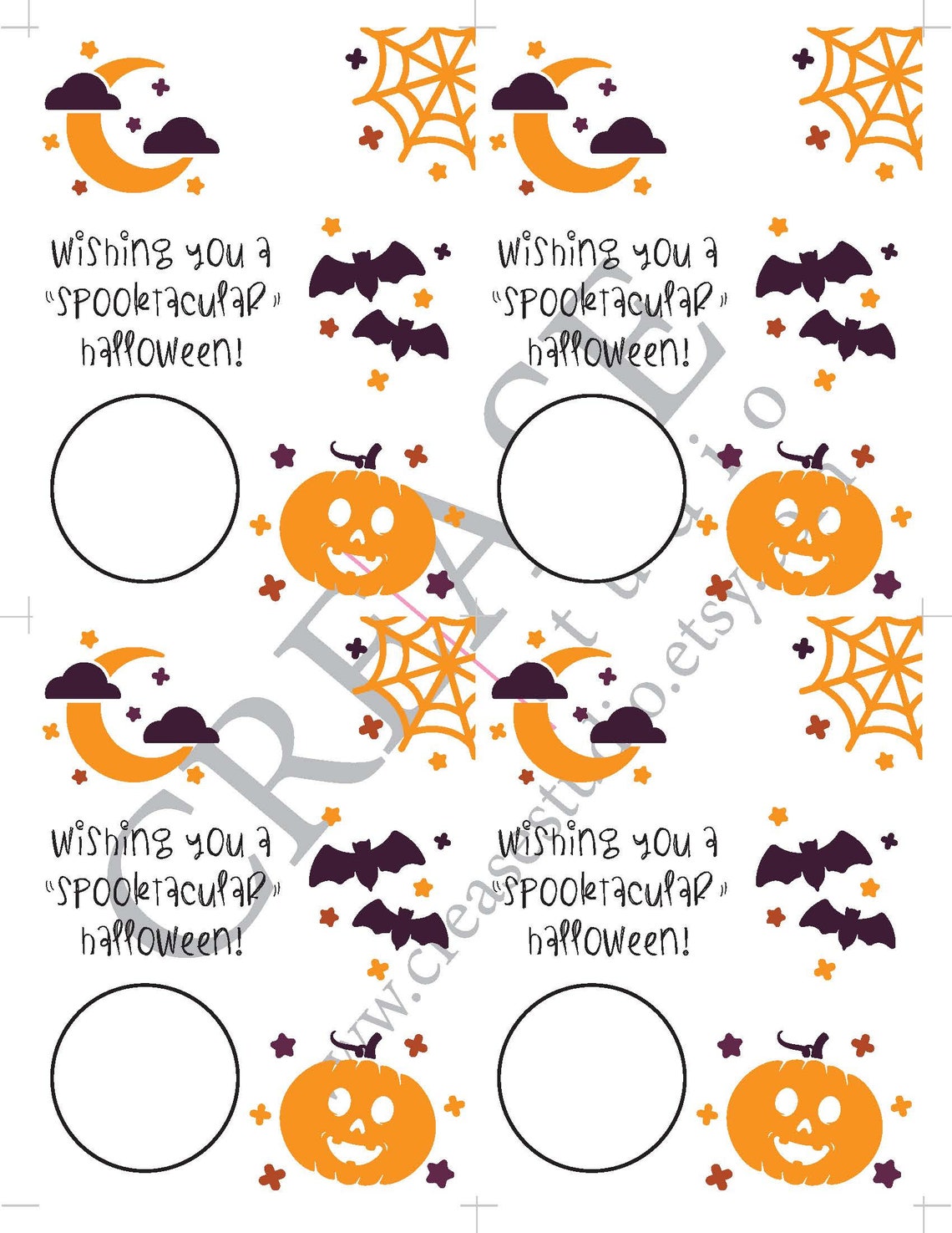 Halloween Play Doh Gift Card Printable Pumpkin Bats Spider - Etsy
