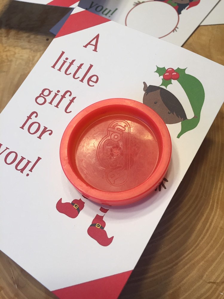 Christmas elves play doh gift card printable a little gift | Etsy