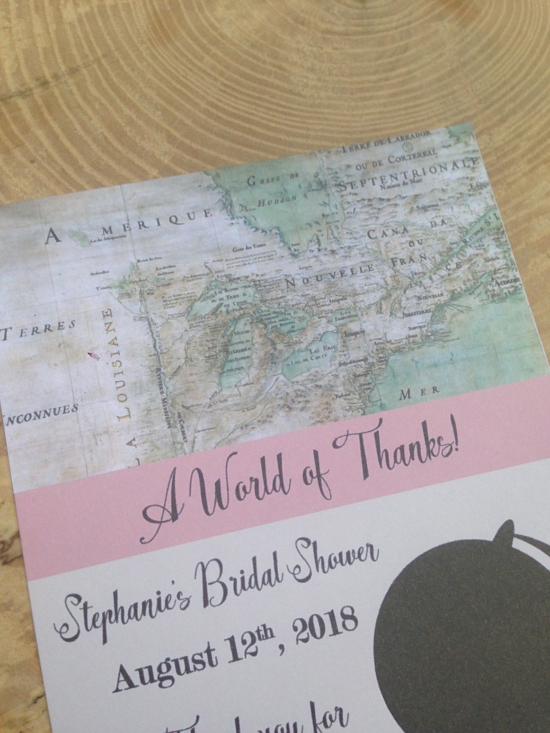 World Map Bridal Shower Lip Balm Favor Cards (printable) - Etsy