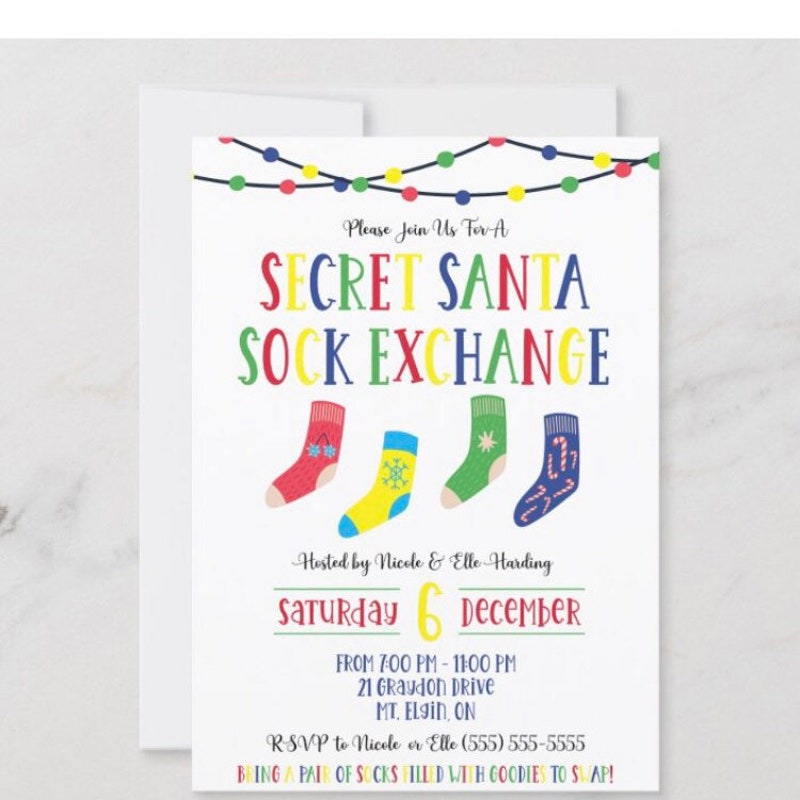Sock Exchange Invitation - Etsy