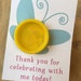 Butterfly Play Doh Gift Card Printable, Birthday Party Favor, Thank You ...