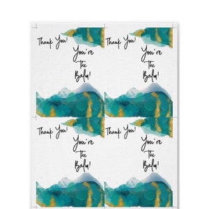You're the Balm! Thank You Lip Balm Gift Card Printable, Teal, Gold ...