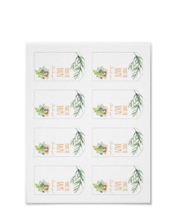You're the Balm Thank you lip balm gift tag printable | Etsy