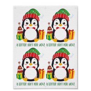 Christmas Penguins Play Doh Gift Card Printable, a Little Gift for You ...