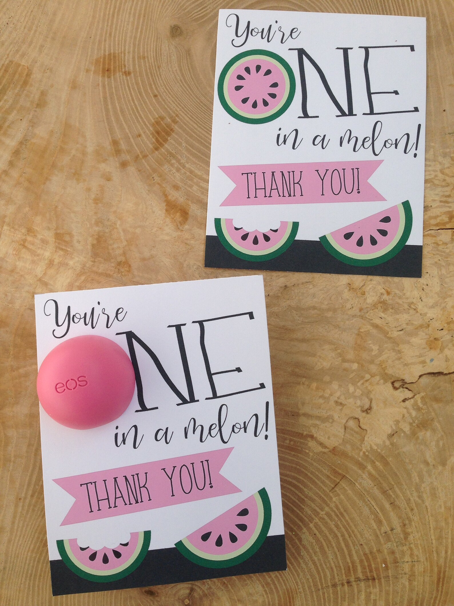 You're One in a Melon Printable Thank You Cards for EOS - Etsy