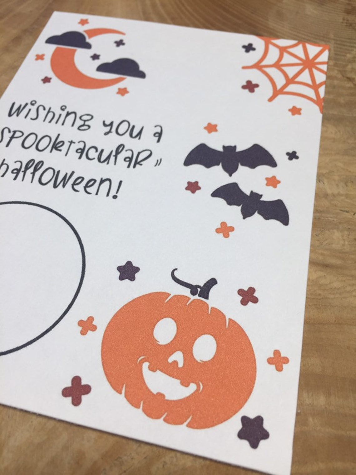 Halloween Play Doh Gift Card Printable Pumpkin Bats Spider - Etsy