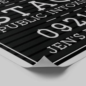 Custom Bachelorette Party Mug Shot Signs, Photo Props, Personalized ...