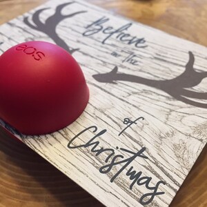 Reindeer Christmas Cards for EOS Lip Balm, Instant Download, Rudolph ...