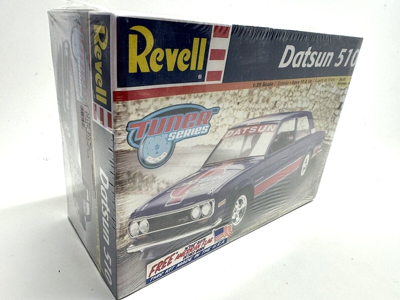 VINTAGE SEALED Revell Datsun 510 Tuner Series #85-2377 Model Car Kit 1/ ...