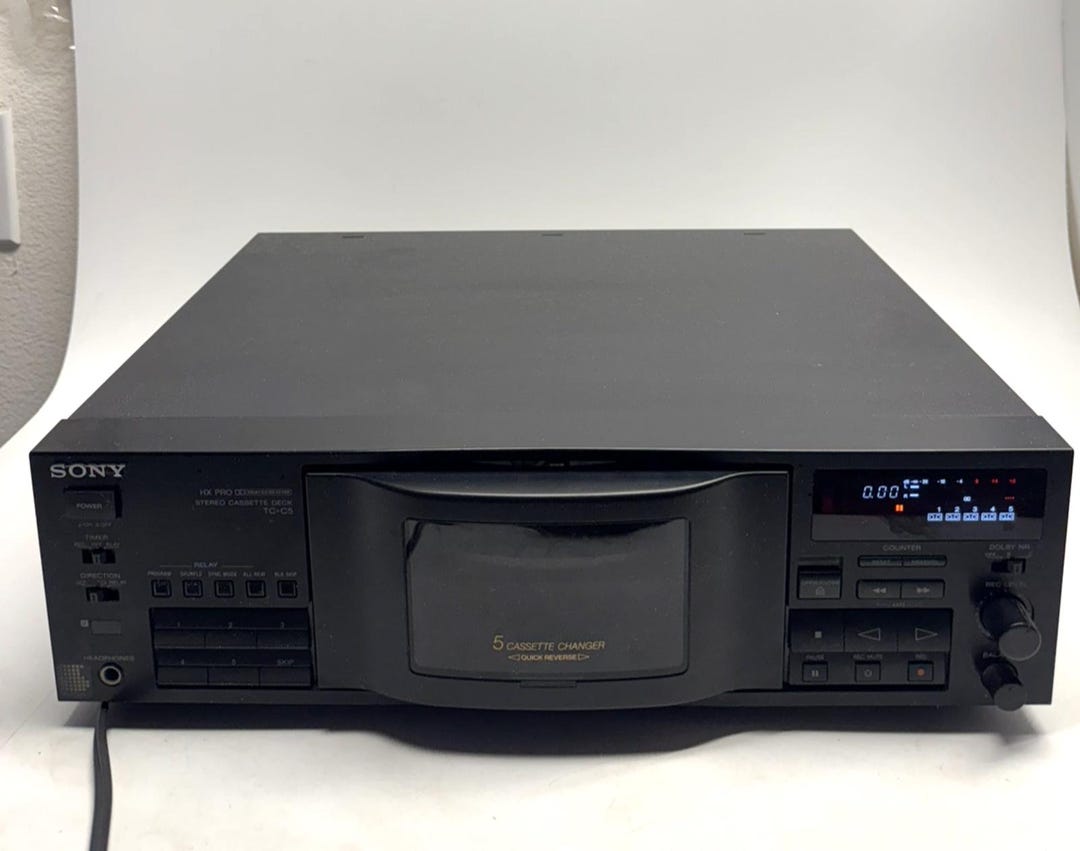 For Repair Vintage Sony TC-C5 Stereo 5 Cassette Desk Changer Made in ...
