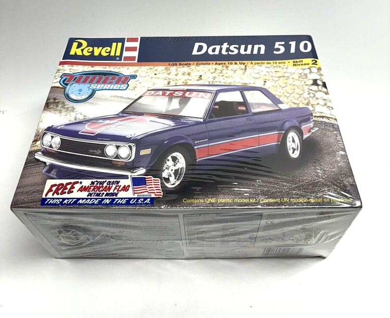 VINTAGE SEALED Revell Datsun 510 Tuner Series #85-2377 Model Car Kit 1/ ...
