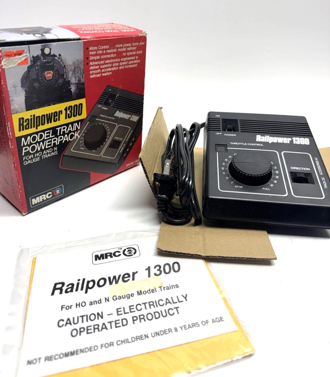 Vintage NOS MRC Railpower 1300 Model Train Powerpack for HO and N Gauge ...