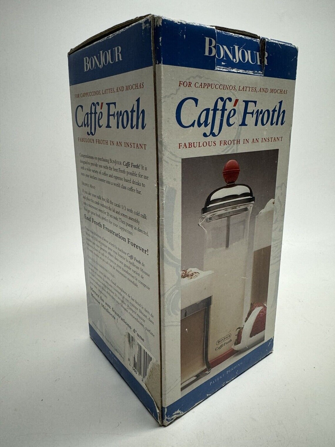 VINTAGE NOS Bonjour Caffe Froth Fabulous Froth in an Instant 16 Ounces ...