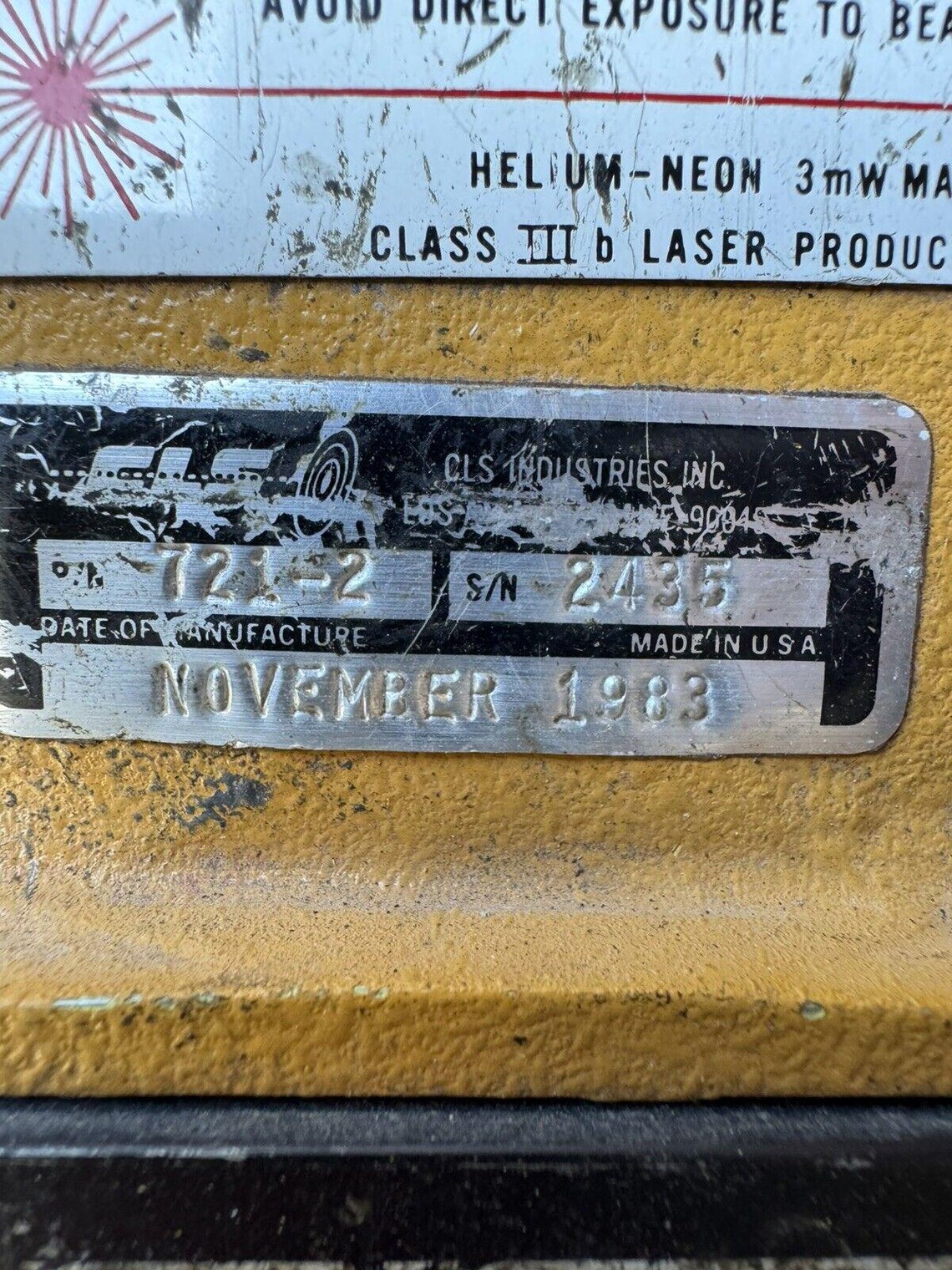 VINTAGE 1983 CLS Accusweep 721 Rotary Leveling Laser Level - Etsy