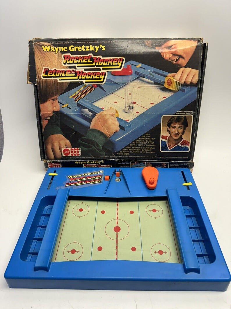 VINTAGE 1978 Wayne Gretzky's - Rocket Hockey Table Game , Mattel ...