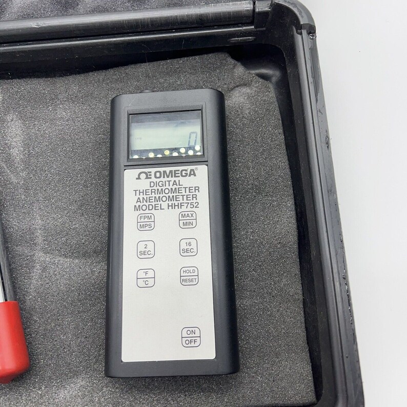 VINTAGE Omega Engineering HHF752 Digital Thermometer Anemometer Meter U ...