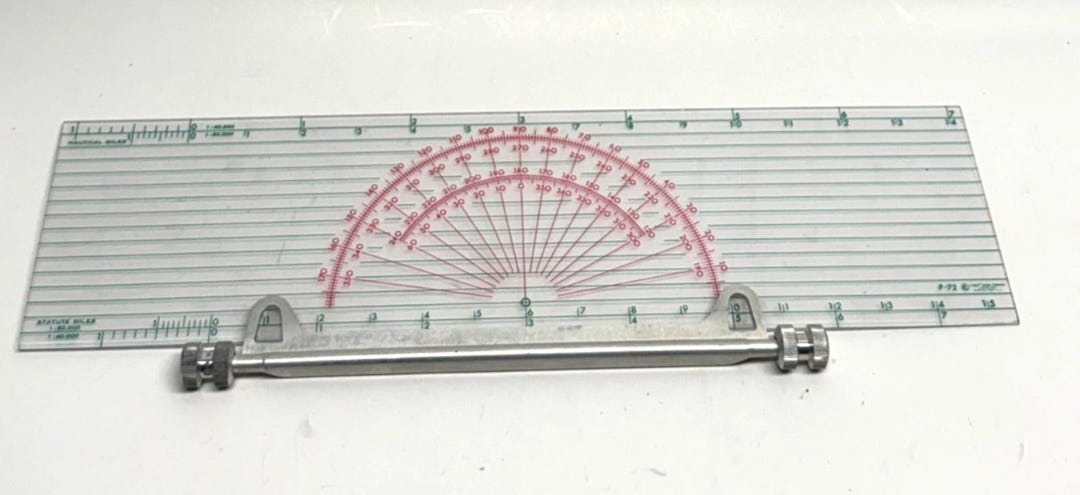Vintage P-72 Course Protractor Plotter 4 X 15 Clear - Etsy