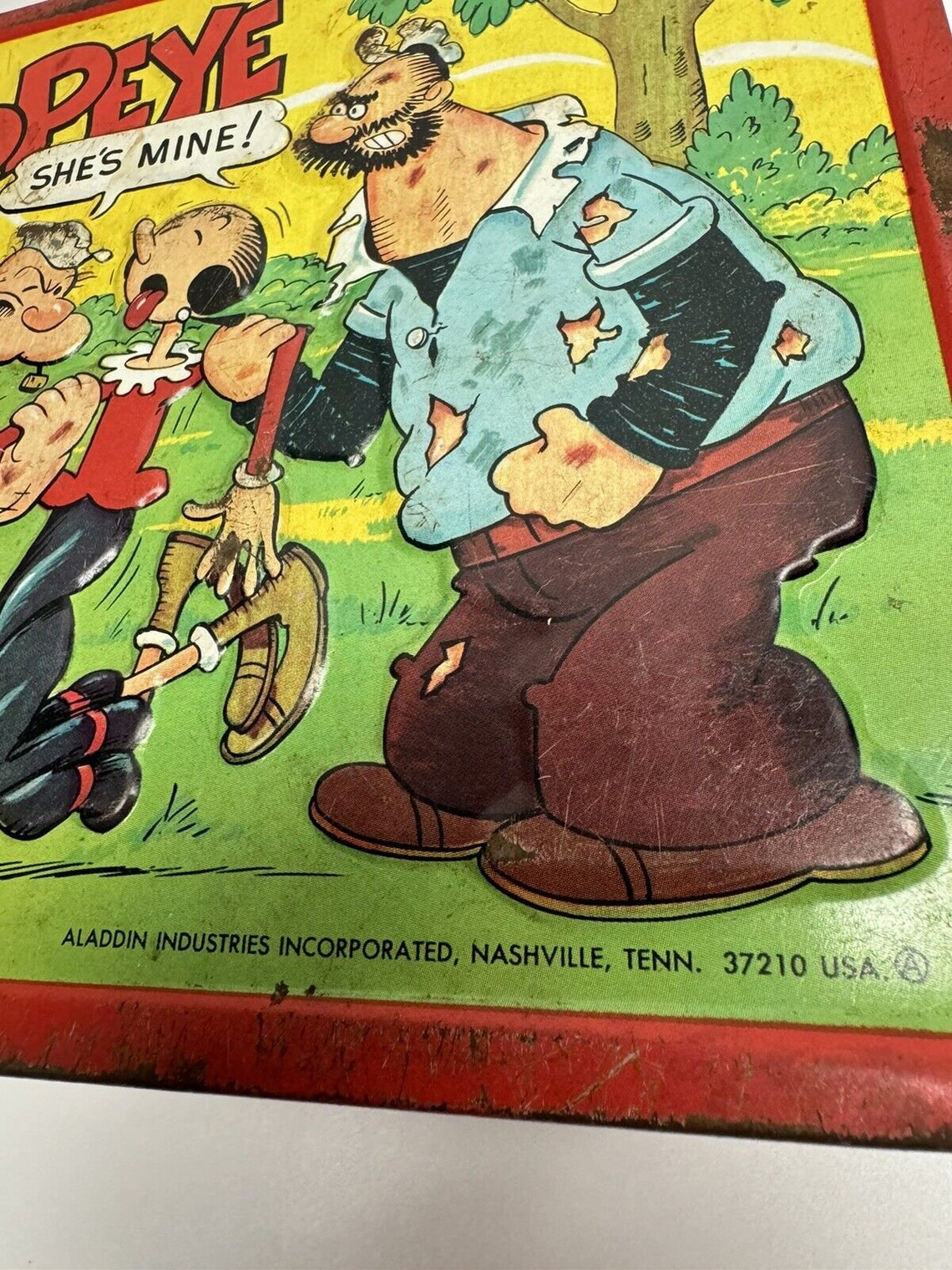 Vintage 1980 POPEYE Metal LUNCH BOX Made in U.S.A - Etsy