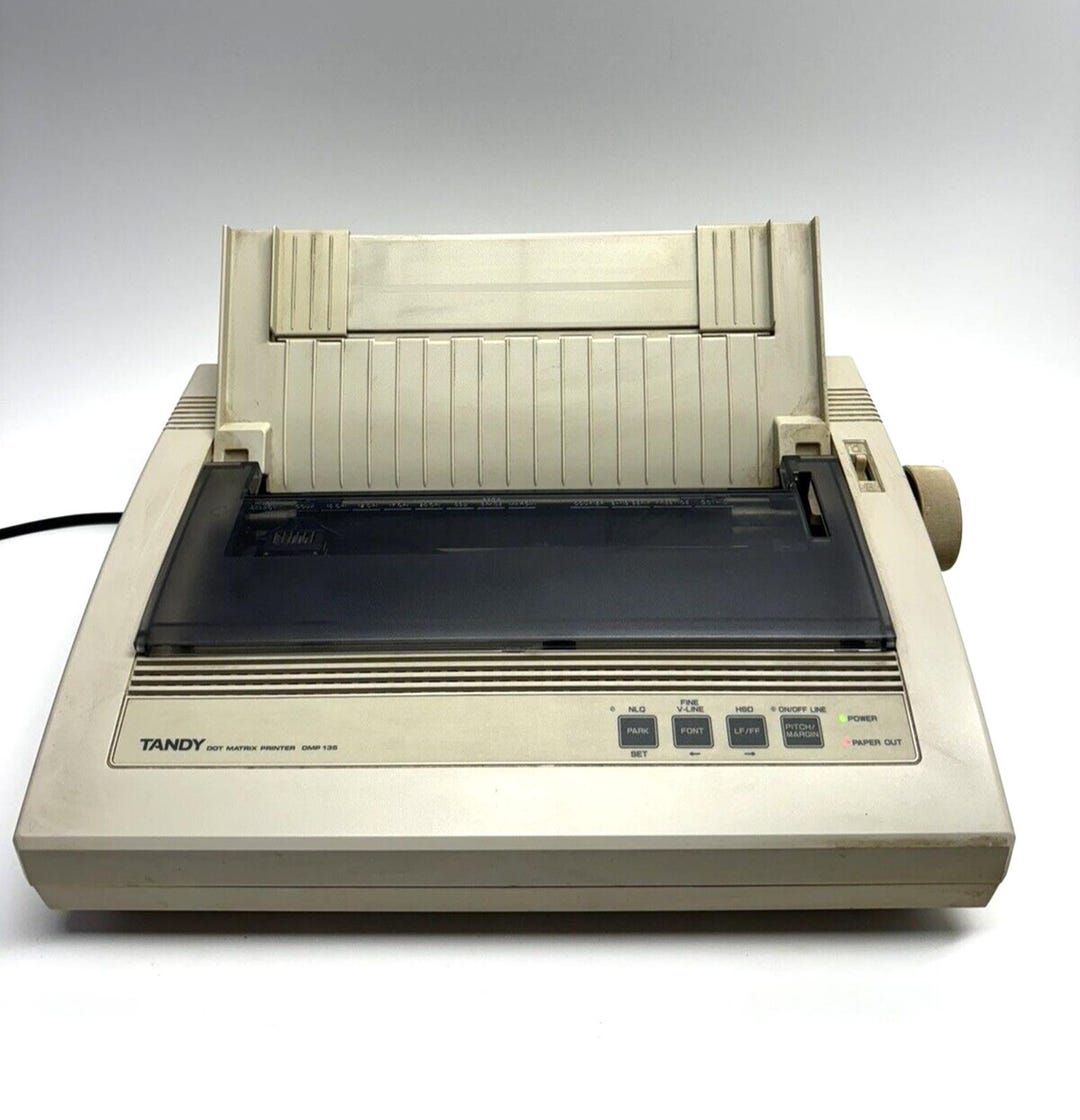 Vintage Tandy DMP 135 Dot Matrix Printer POWERS ON - Etsy