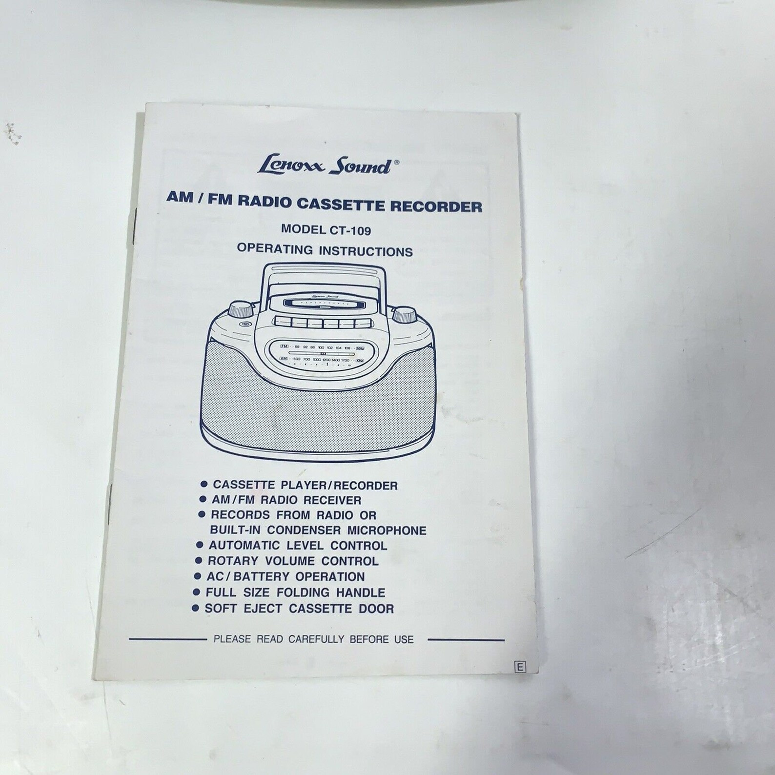 Vintage Lenoxx Sound AM/FM Radio Cassette Recorder CT-109 - Etsy