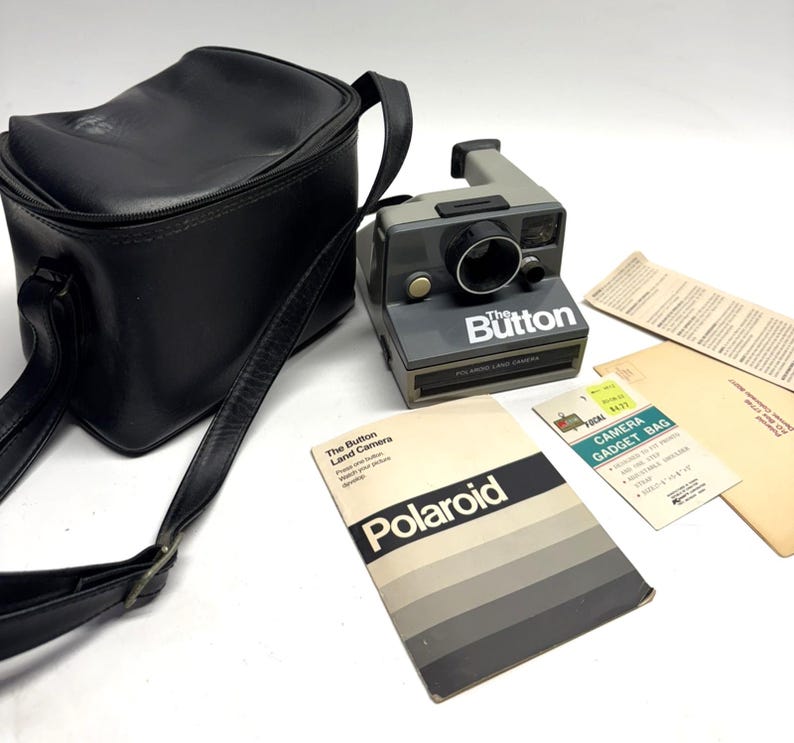 Vintage 80s Polaroid the Button Instant Land Camera W/ Manual & Case - Etsy