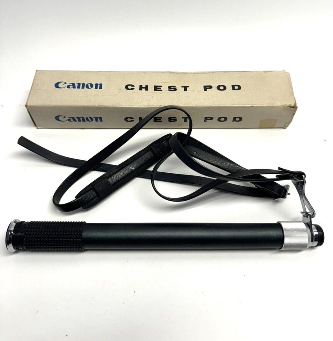Vintage NOS Canon Chest Pod Retractable Handheld Monopod Original Box ...
