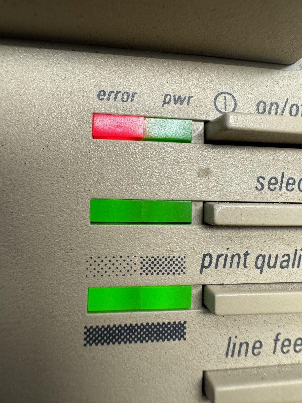 Vintage Apple Imagewriter II Printer G0010 Made in Japan Power on ...