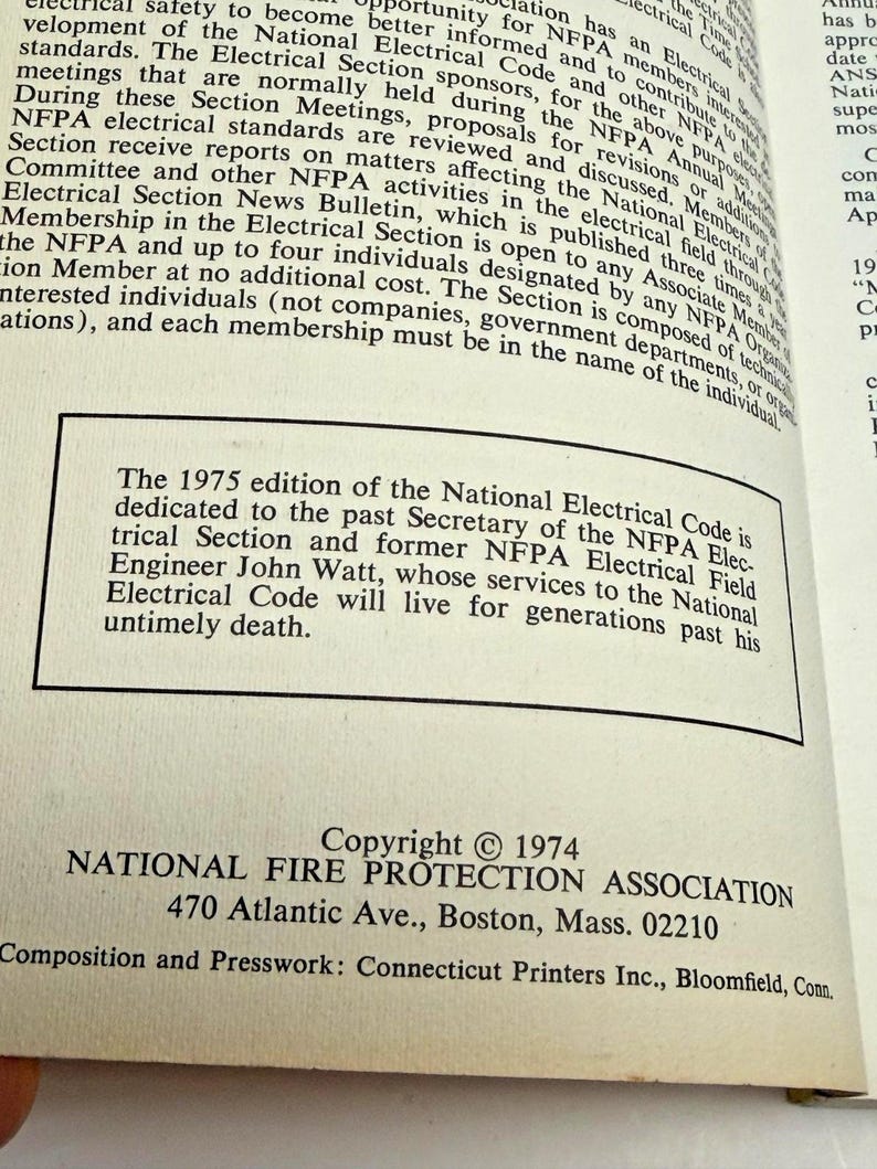 Vintage National Electrical Code 1975 ANSI C1-1975 Official NFPA Electricalbook - Etsy