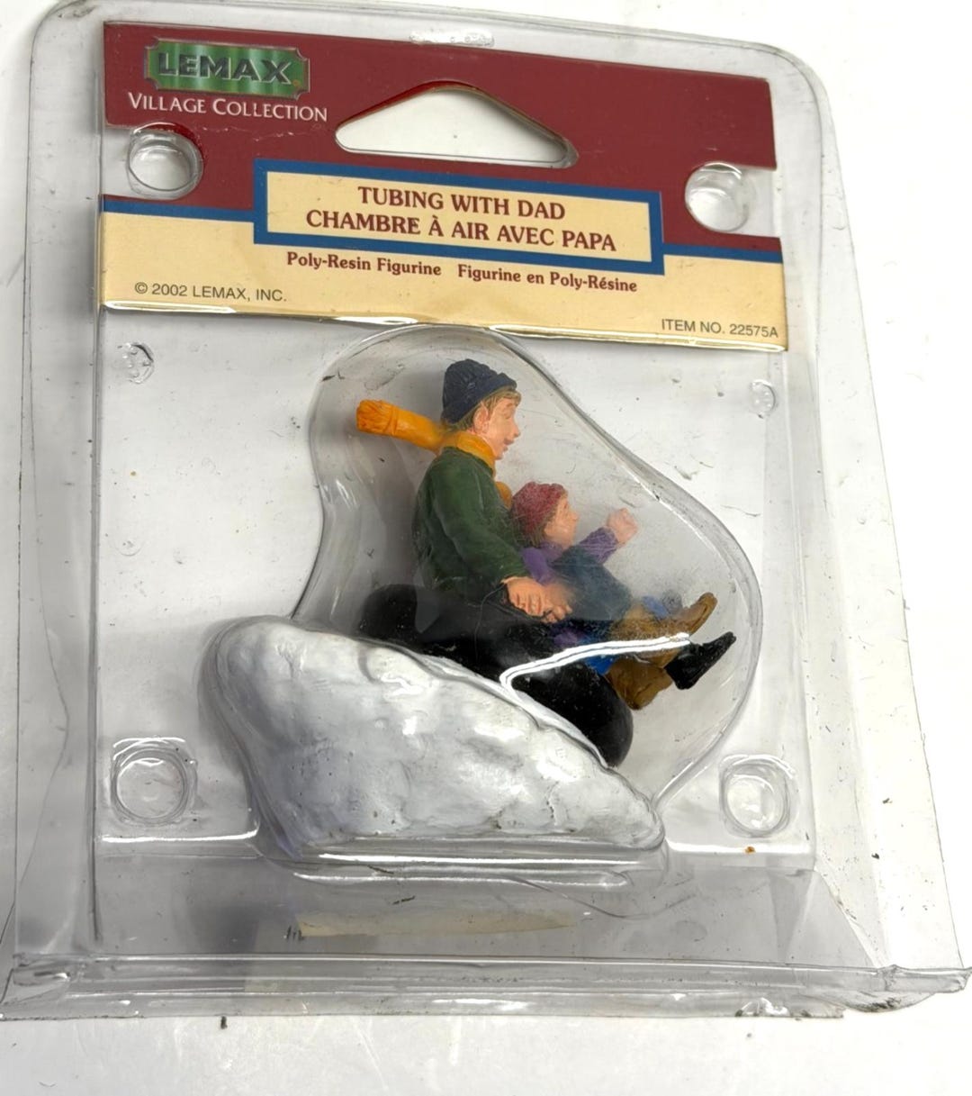 Vintage NEW Lemax TUBING With DAD Poly-resin Figurine Christmas 22575A ...
