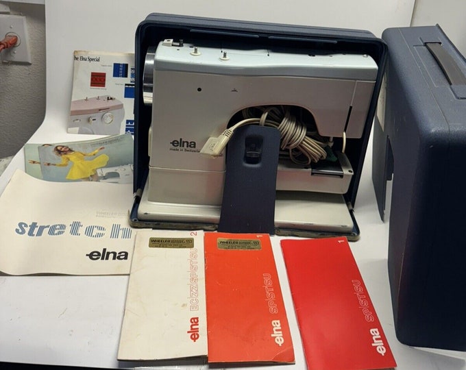 VINTAGE Elna 62C TSP Top Special Swiss Made Sewing Machine W/pedal ...