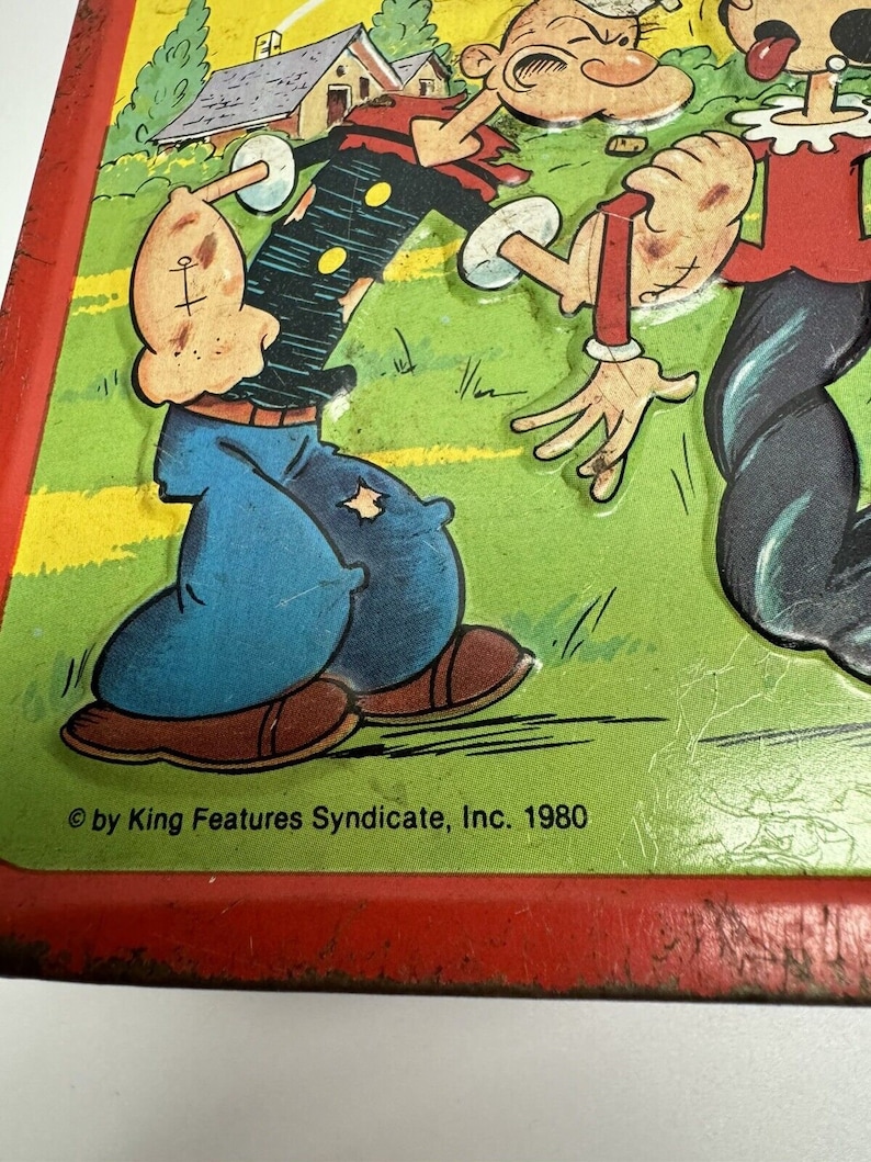 Vintage 1980 POPEYE Metal LUNCH BOX Made in U.S.A - Etsy