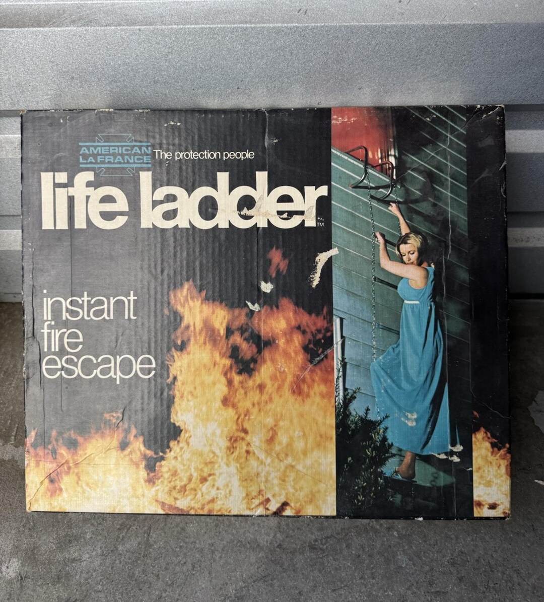 VINTAGE NOS American Lafrance 15 Ft. 2 Story Life Ladder Instant Fire ...