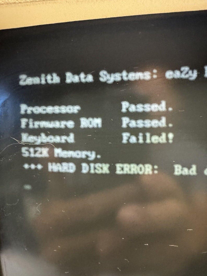 Vintage Zenith Data Systems 14ZDC3 Eazy PC Computer Powers Up - Etsy