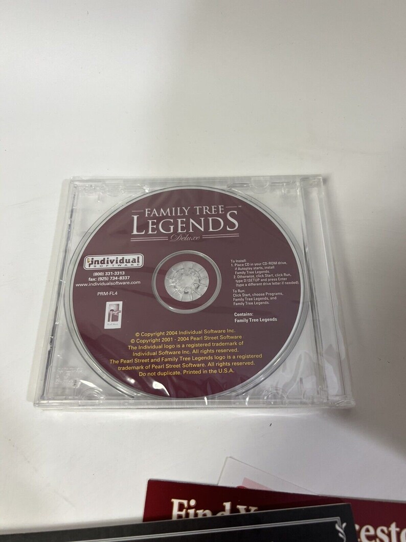 VINTAGE SEALED CONDITION Family Tree Legends Deluxe 4.0 (old Version ...